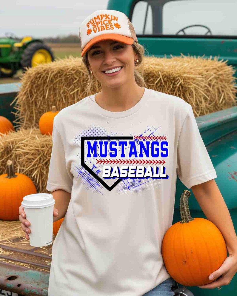 Mustangs Digital Download Baseball Png Blue Mustangs Png Custom School ...