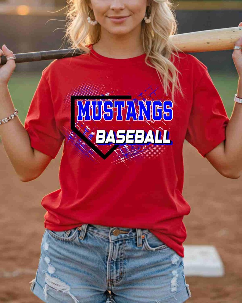 Mustangs Digital Download Baseball Png Blue Mustangs Png Custom School ...