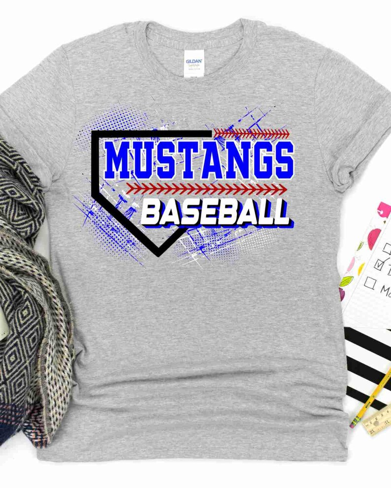 Mustangs Digital Download Baseball Png Blue Mustangs Png Custom School ...