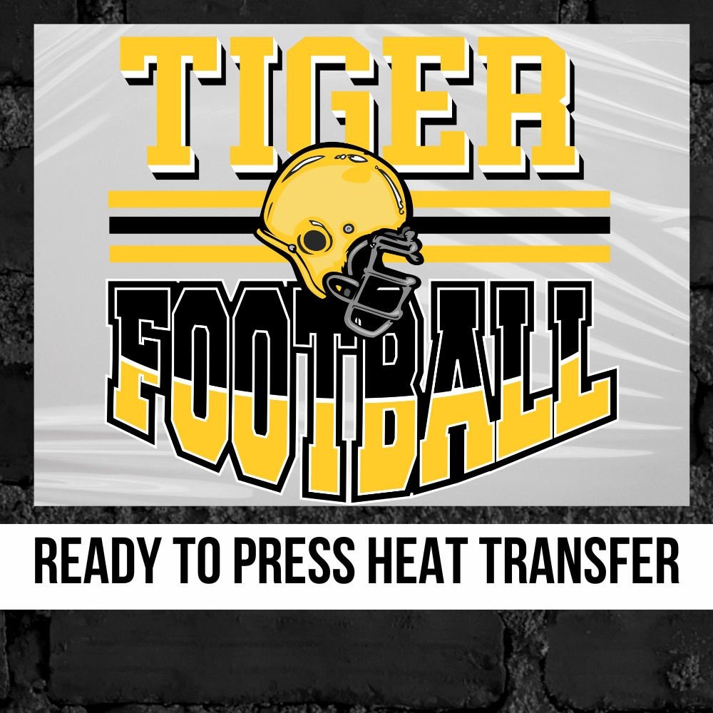 Tiger Football Dtf Transfer Ready to Press Dtf Transfer School Spirit ...