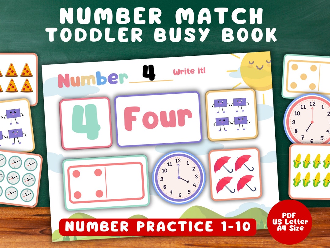 Montessori Counting Activity for Toddlers Number Match Practice From 1 ...