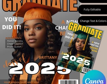 2025 Graduation T Shirt Canva Editable Template, Grad Bootleg Canva ...