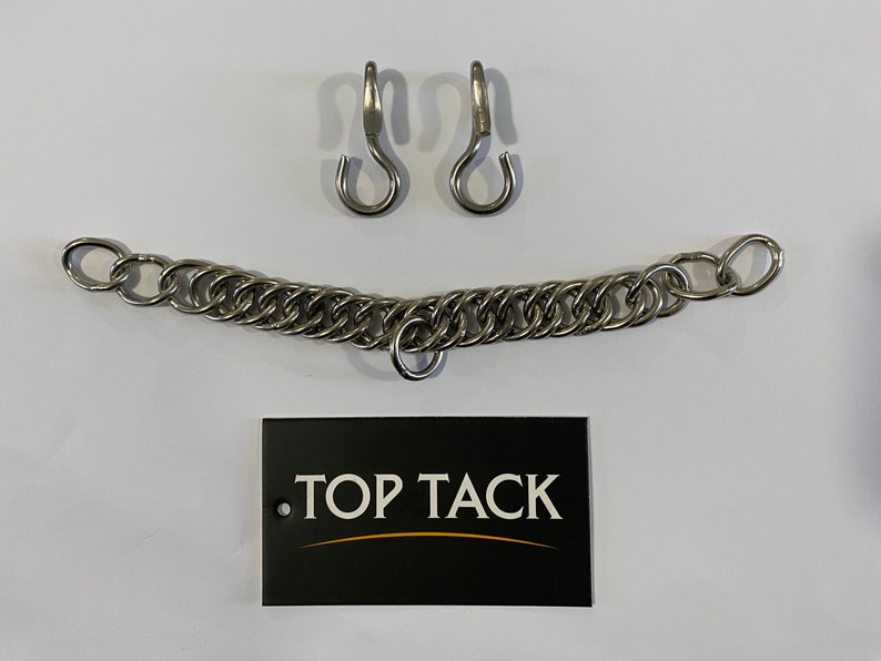 Top Tack Curb Chain With Hooks Double Link Stainless Steel for Horse ...