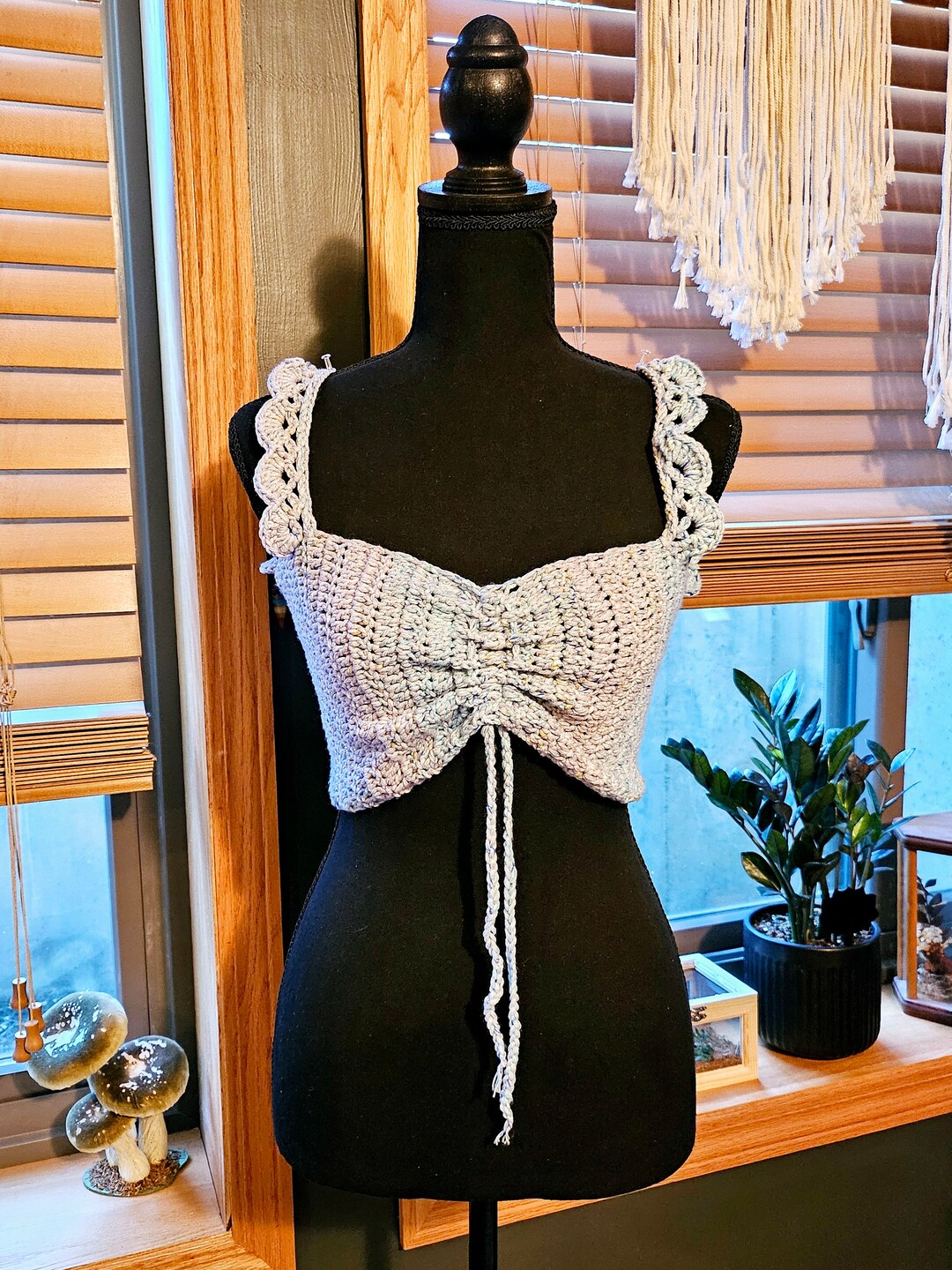 Crocheted Scrunch Crop Top - Etsy