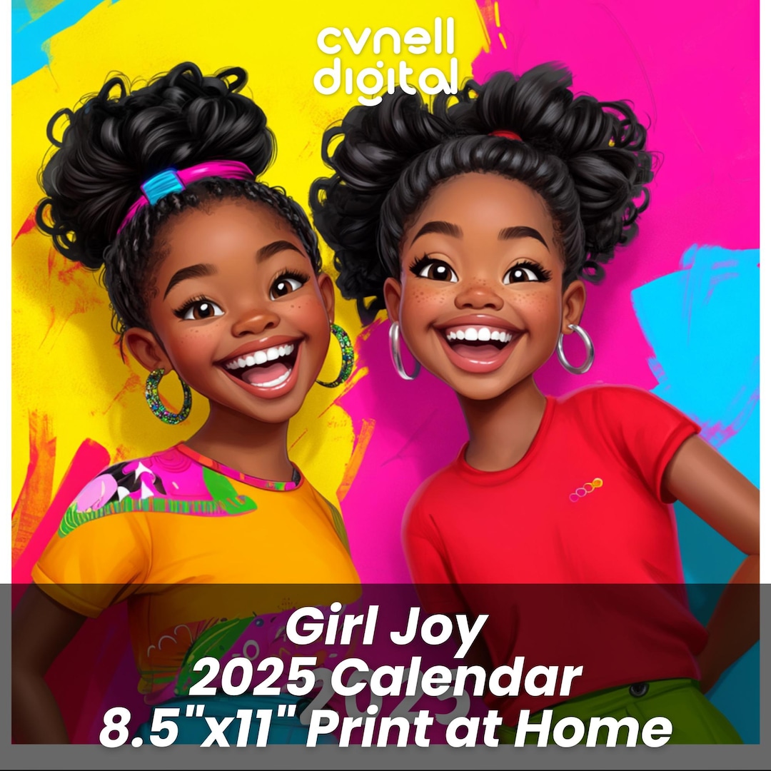 Printable Calendar Tween Girl Joy Calendar 2025 Fun Printable Year ...