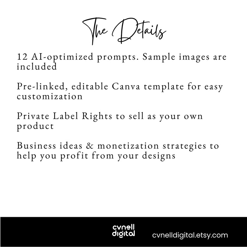 Monochrome Art Prompt Guide | Private Label Rights| Editable Canva ...