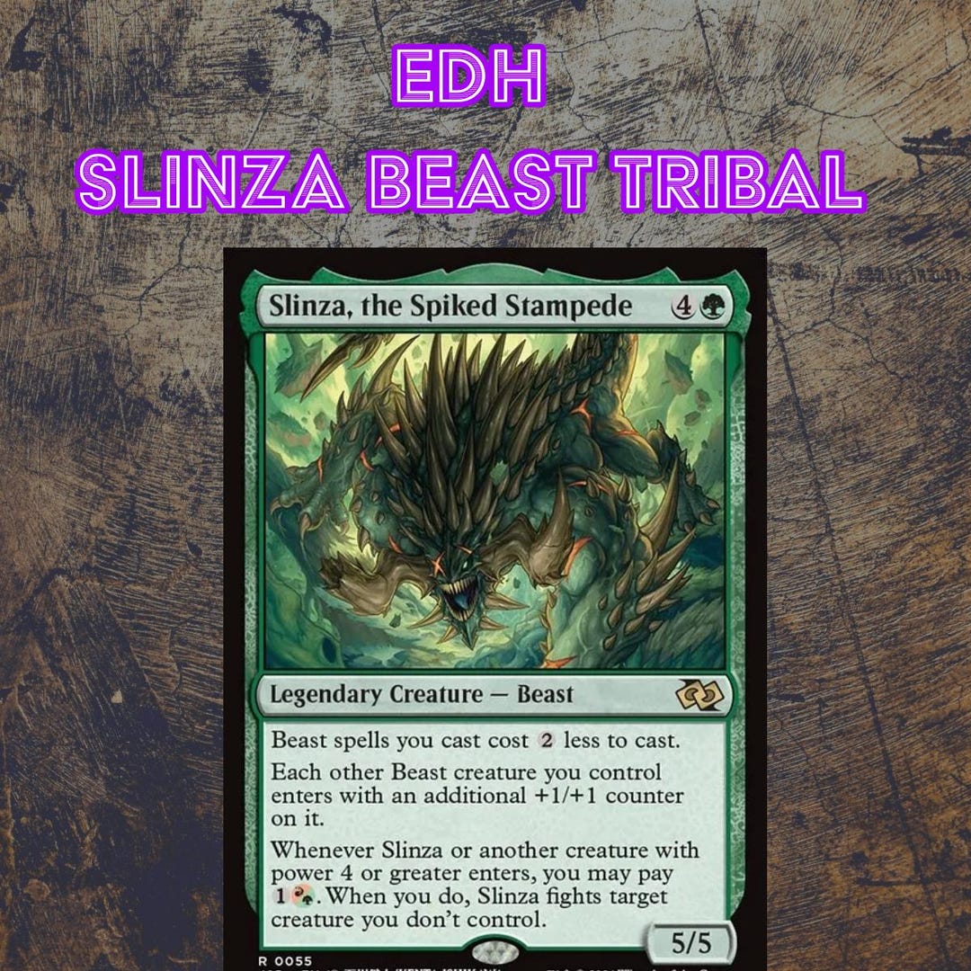 EDH Slinza Beast Tribal , Commander Deck, Magic the Gathering, Gruul ...
