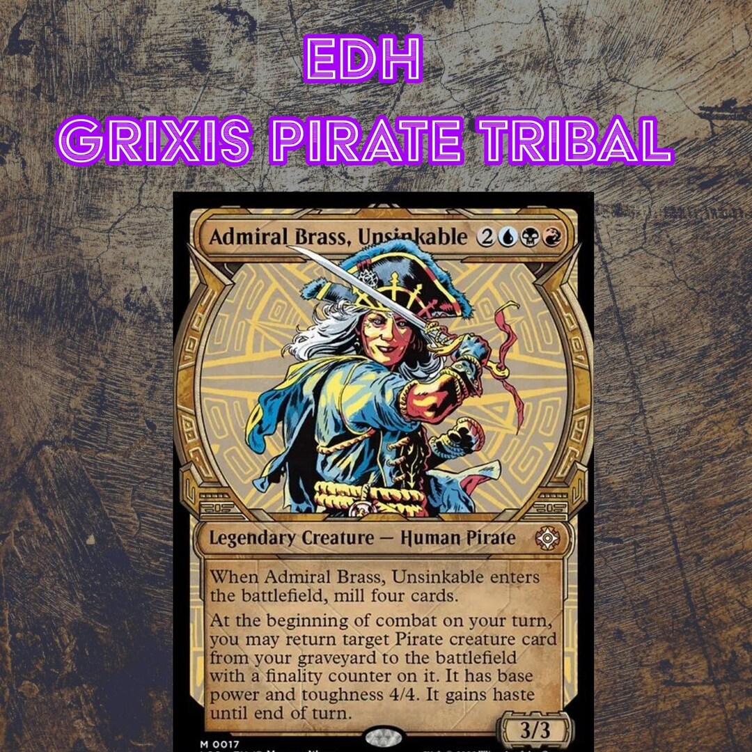 EDH Grixis Pirate Tribal , Admiral Brass, Commander Deck, MTG, Deck, Magic the Gathering, Power ...