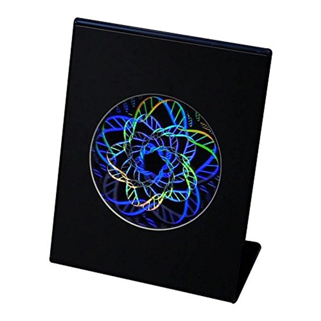DNA 3D Hologram Art, Embossed Film Desk Stand, Science Gift - Etsy