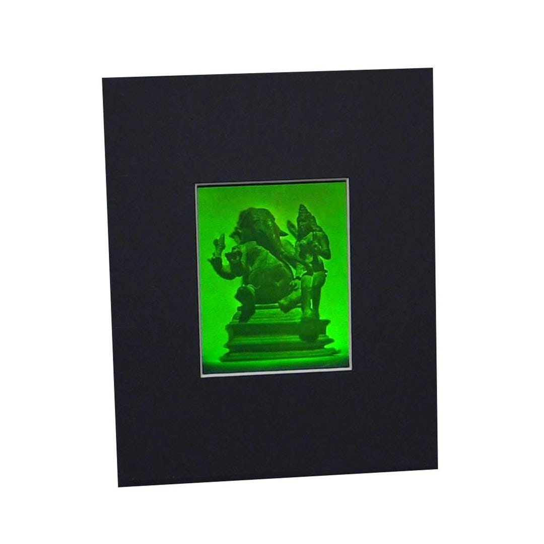 3D GANESHA Hologram Picture (MATTED), Collectible on Silver Halide Type ...