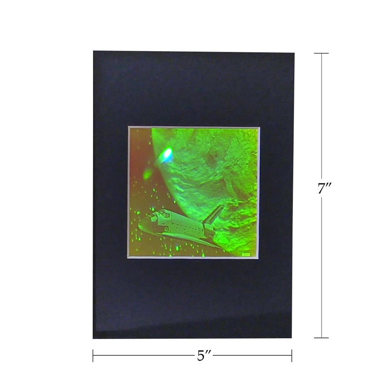 3D Space Shuttle Hologram Picture MATTED, Collectible Polaroid ...