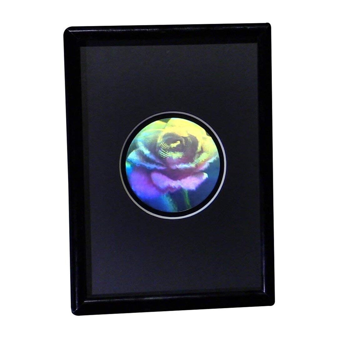 Vintage 1990s Blooming Rose Hologram Picture (FRAMED), 3D Embossed Type ...