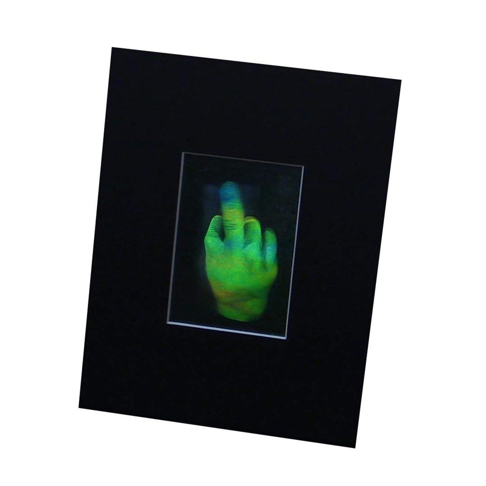 3D Finger 2-channel Hologram Picture (MATTED), Collectible Embossed ...
