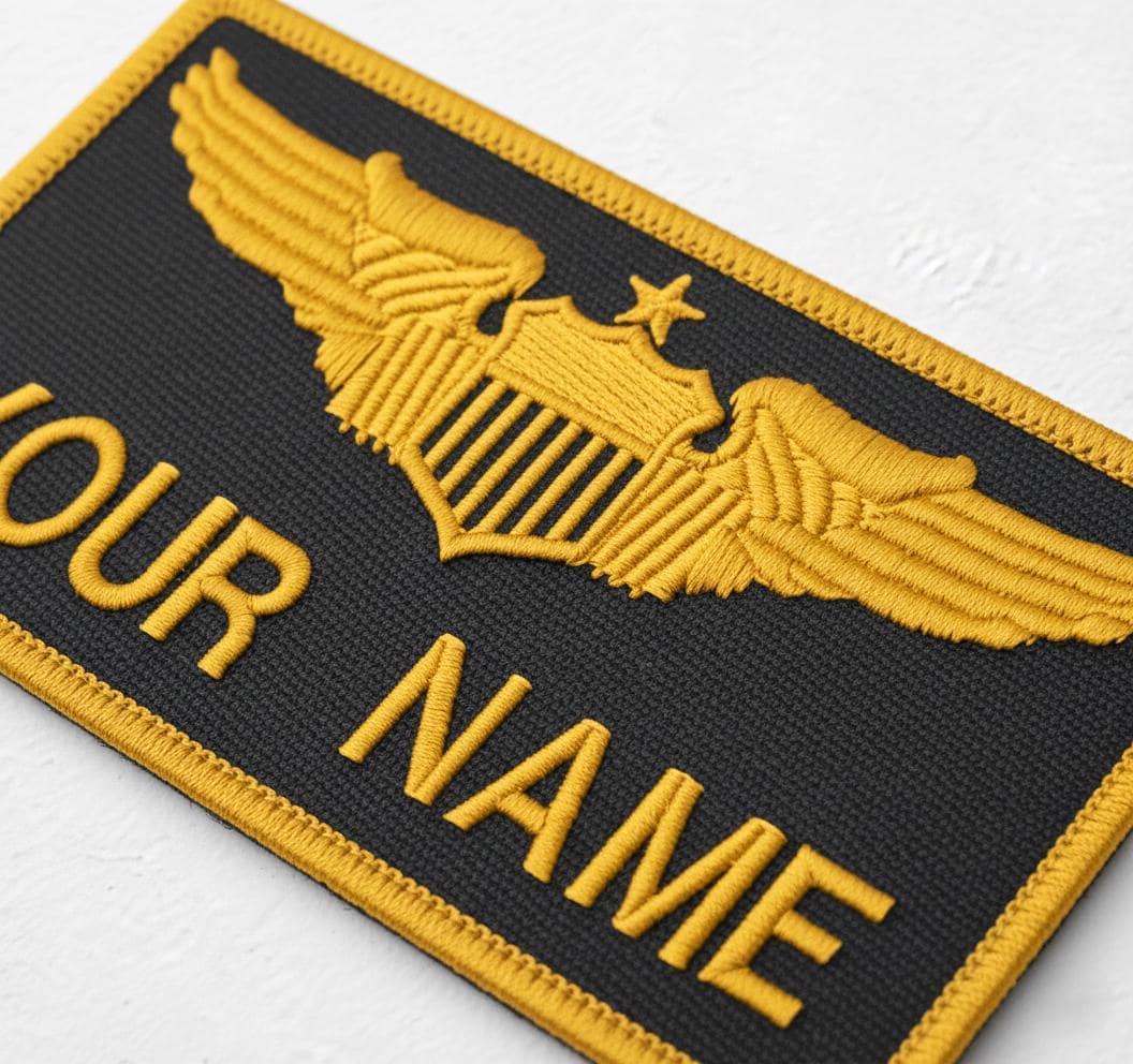 Custom Embroidered Flight Suit Patch: Personalized Name Tag, Iron-on ...