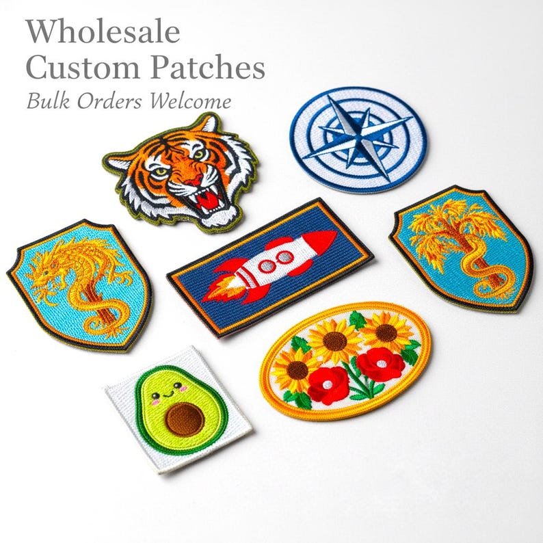 Custom Embroidered Patches | Iron on or Sew On, Wholesale - Etsy