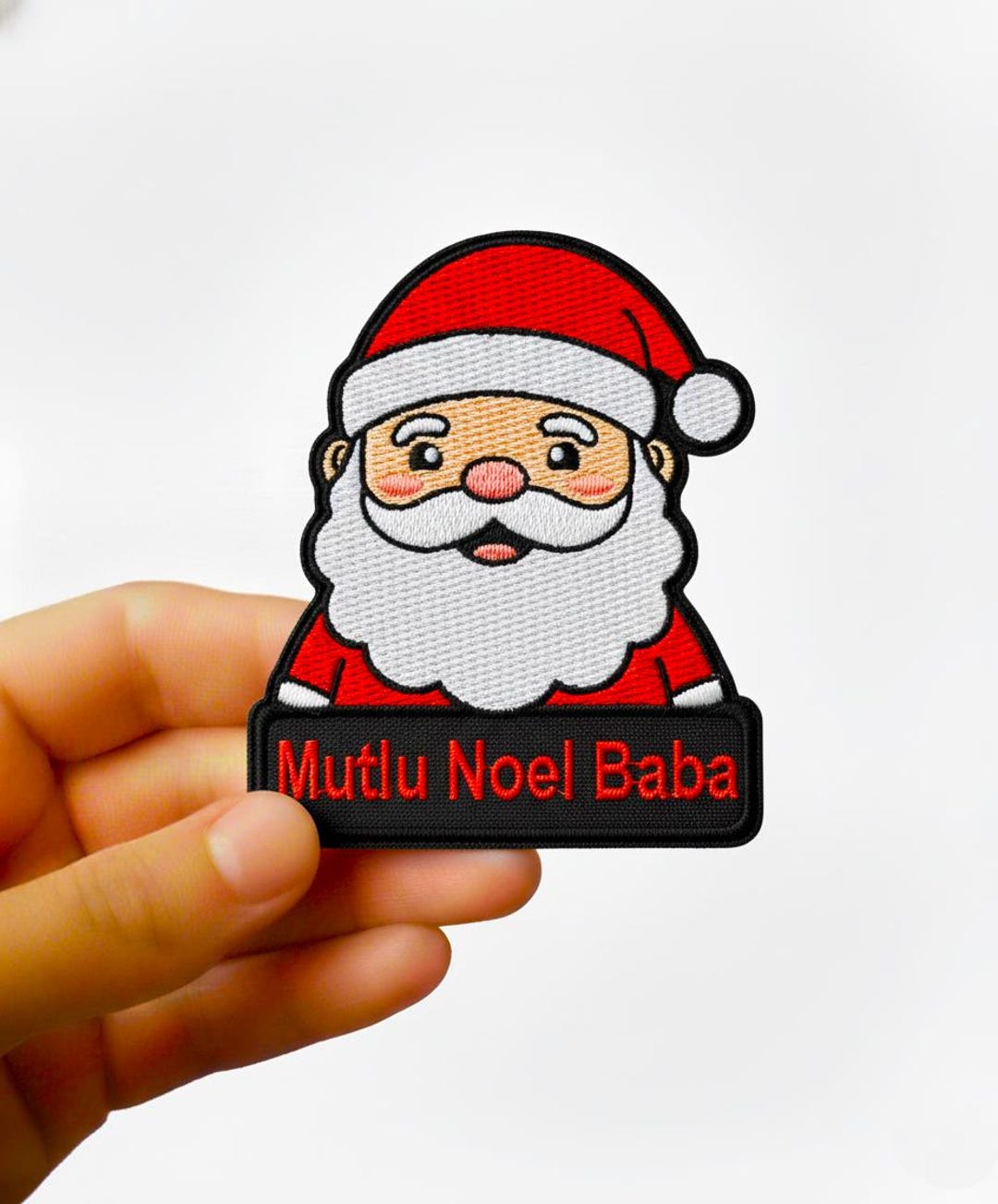 Personalized Santa Iron-on Patch , Custom Xmas Applique Name Tag - Etsy