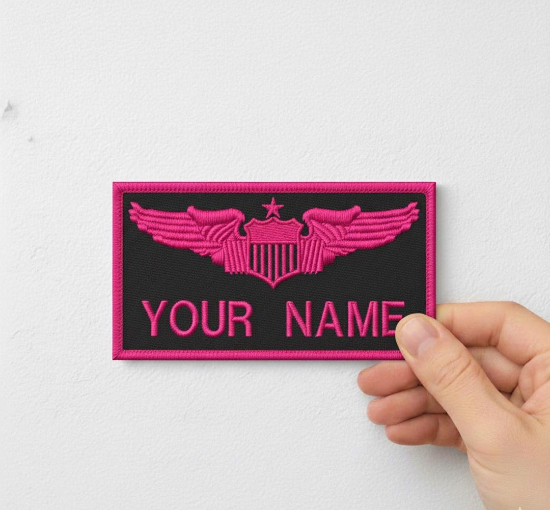 Custom Embroidered Flight Suit Patch: Personalized Name Tag, Iron-on ...
