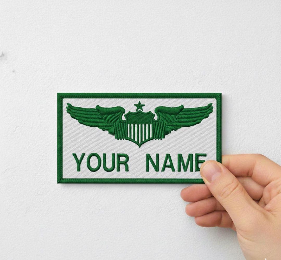 Custom Embroidered Flight Suit Patch: Personalized Name Tag, Iron-on ...