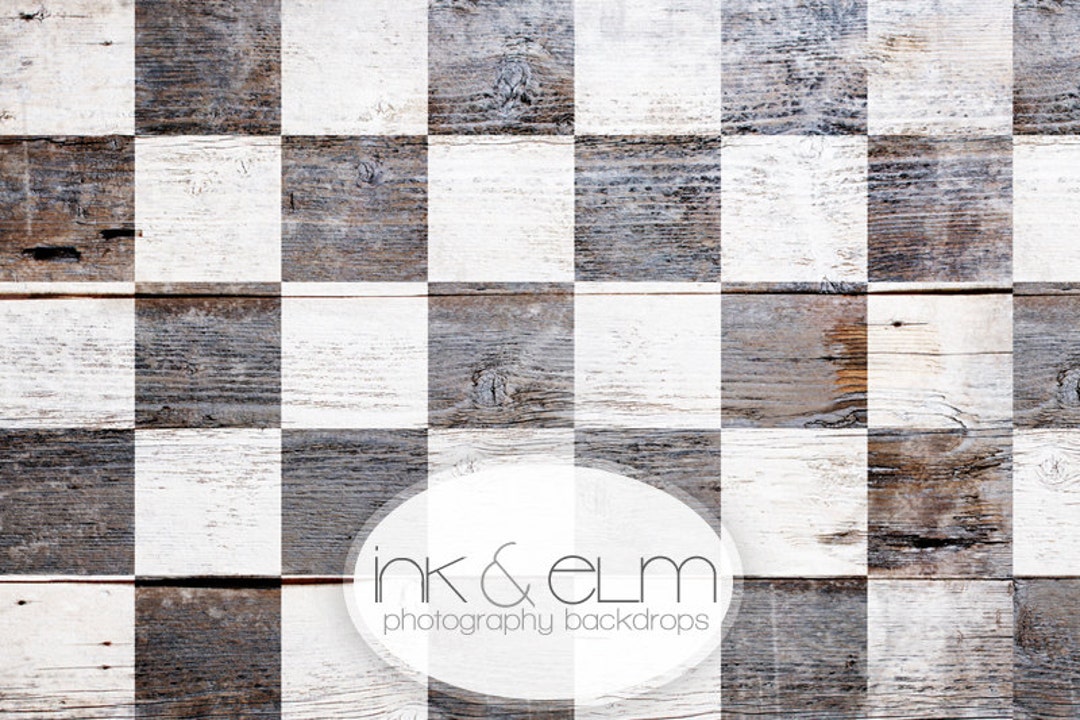 Checkered Backdrop 2ft X 2ft, Black and White Wood Checkered Backdrop ...