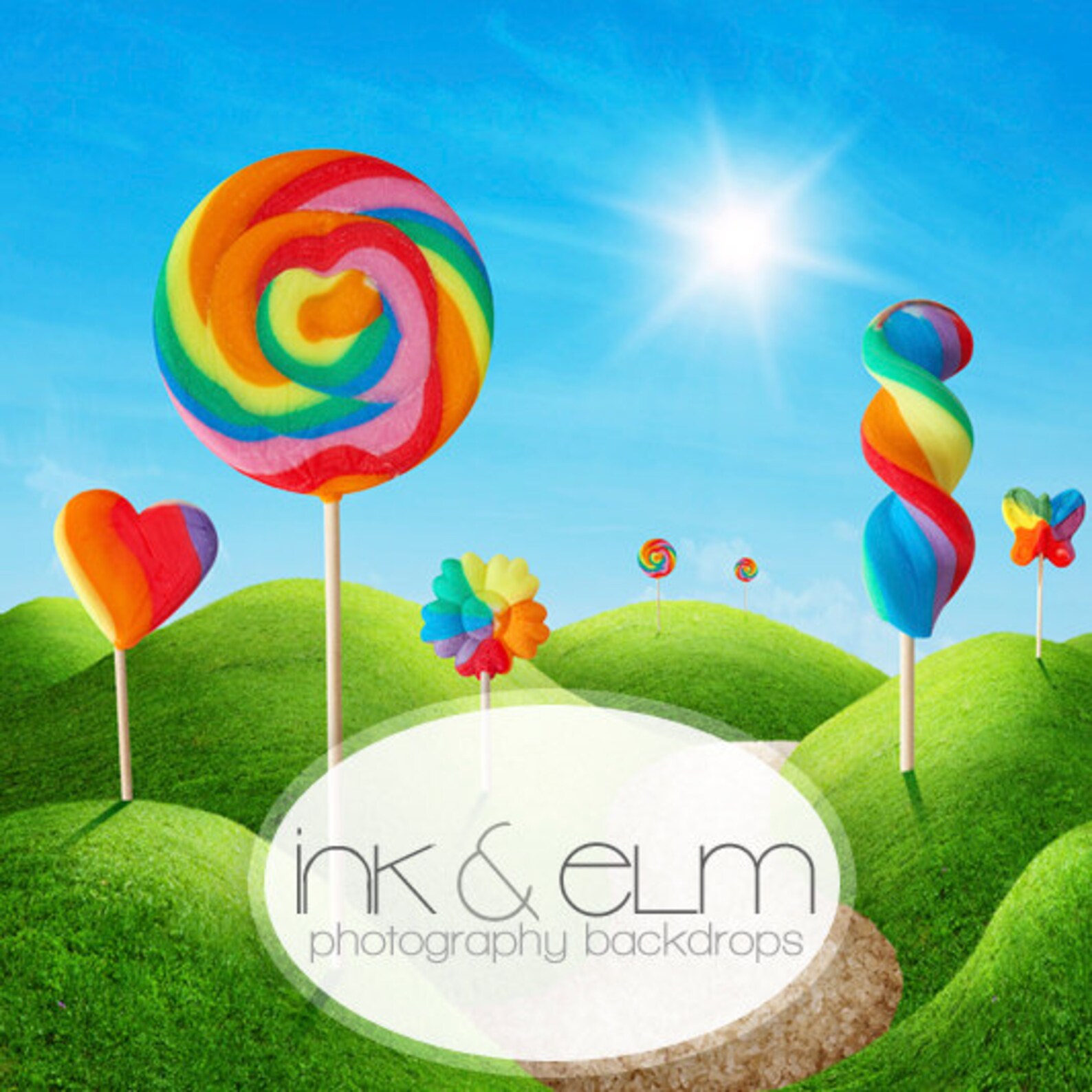 Candy Backdrop 6ft x 6ft Party Theme Backdrop Kids Party | Etsy