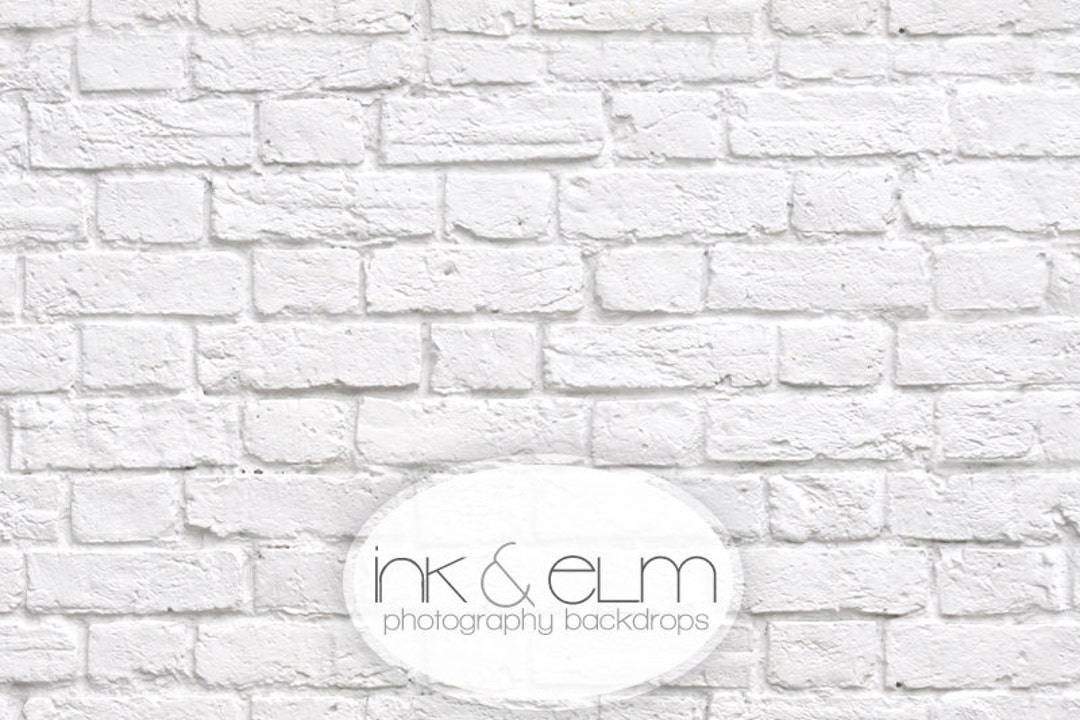 Backdrop LARGE SIZE OPTIONS, Vinyl Photography Backdrop, White Brick ...