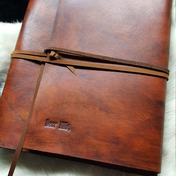 Leather Journal Weathered - Etsy