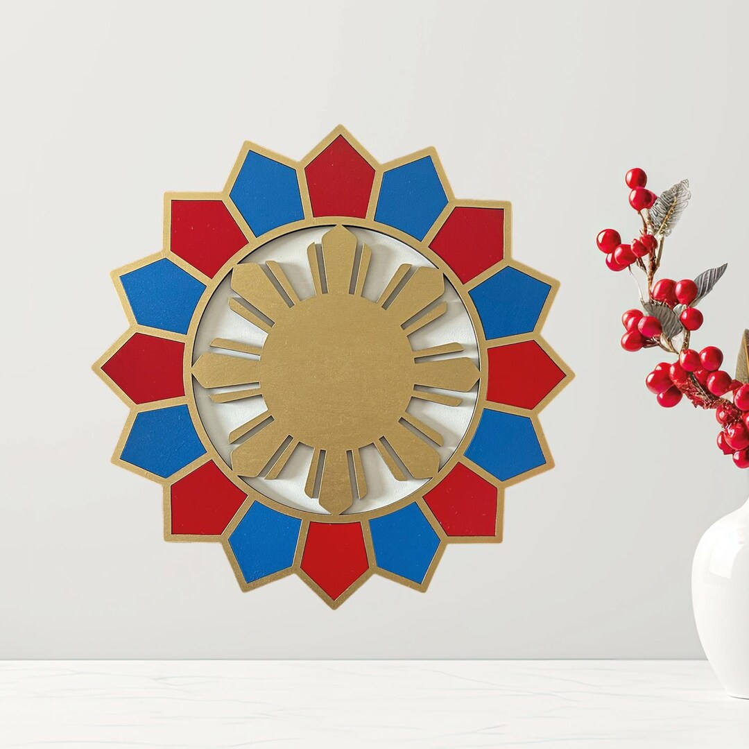 Custom Christmas Parol Wreath | Filipino Sun Wooden Sign, Home Decor - Etsy