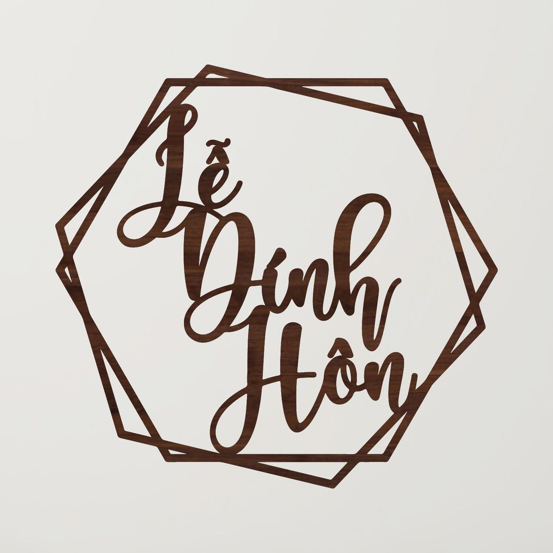 Le Dinh Hon Vietnamese Engagement Wedding Tea Ceremony Wooden Sign ...