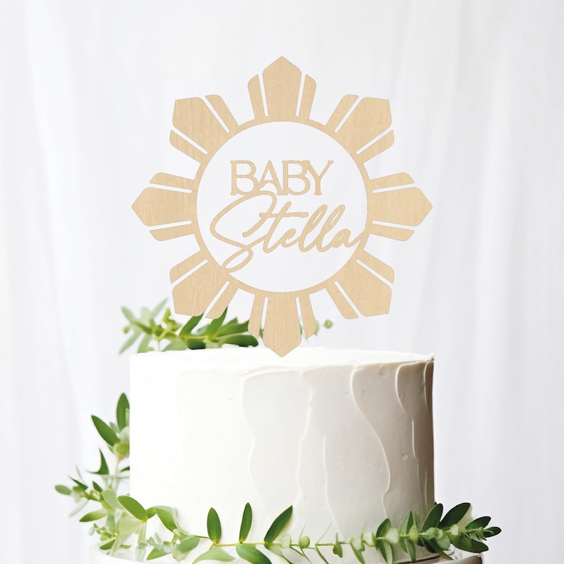 Personalized Baby Shower Philippine Filipino Sun Wooden Cake Topper - Etsy