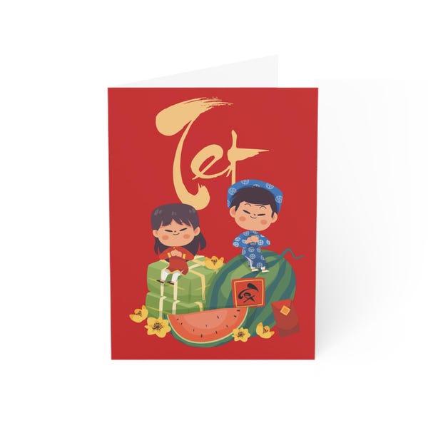 Vietnamese New Year Greeting Cards - Etsy