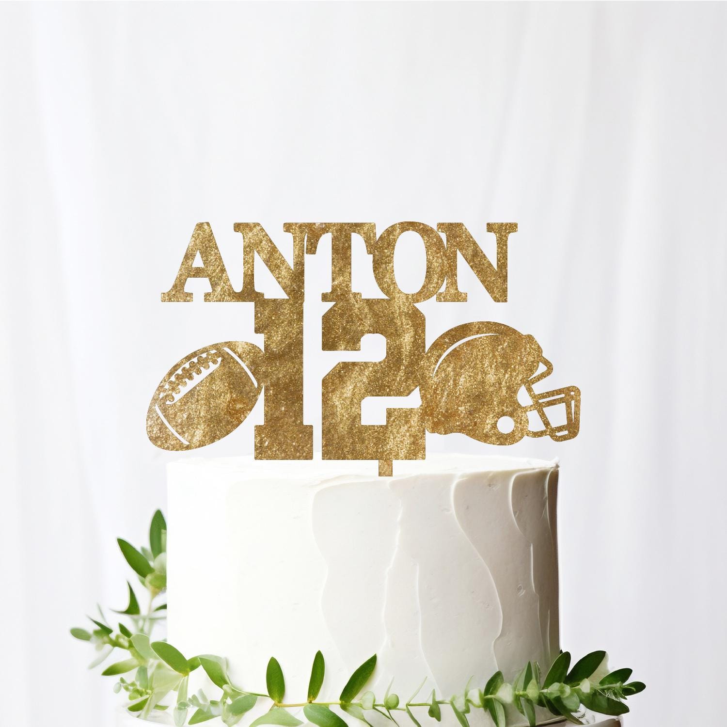 Personalized Football Wooden Cake Topper - Etsy