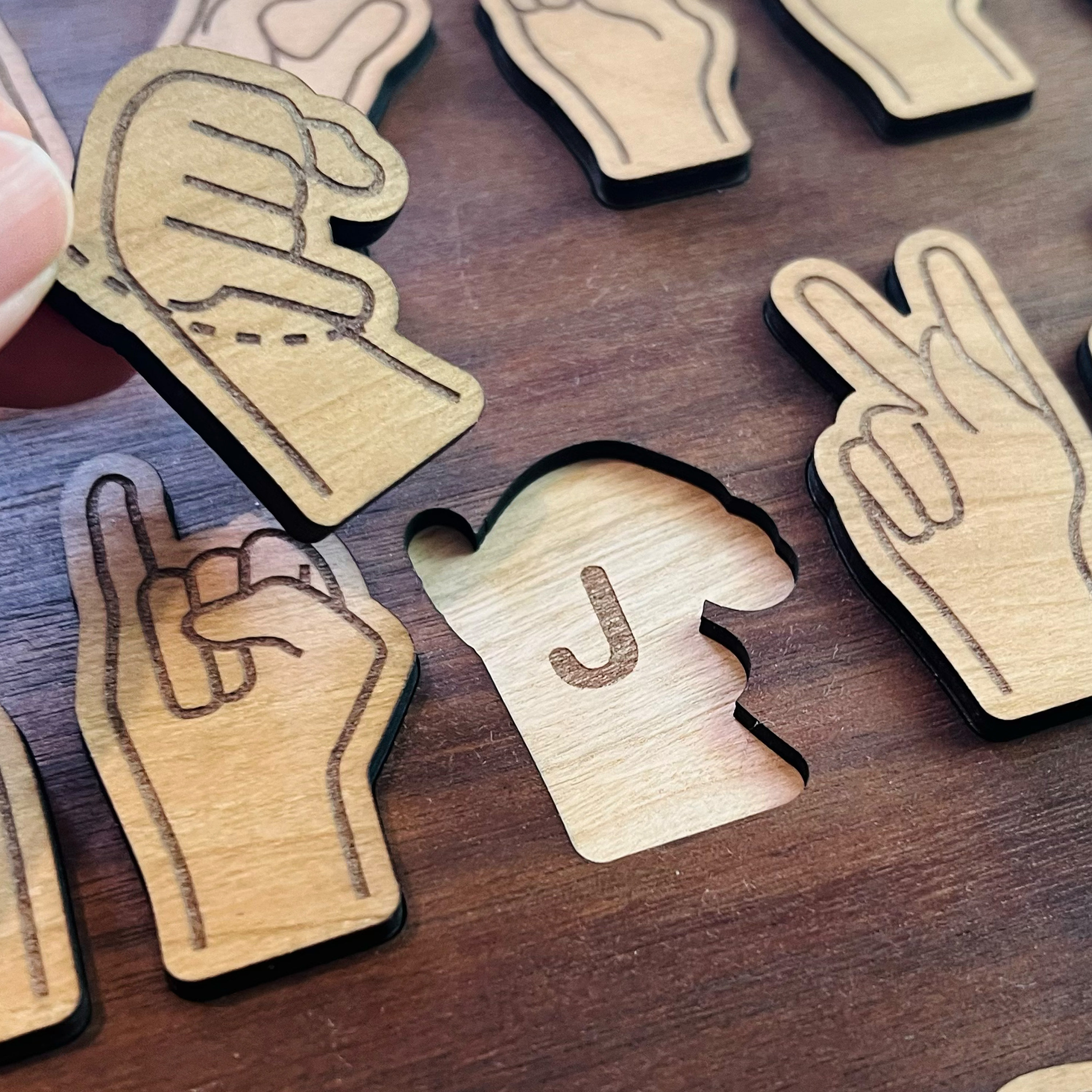 American Sign Language ASL Alphabet Puzzle Board - Etsy