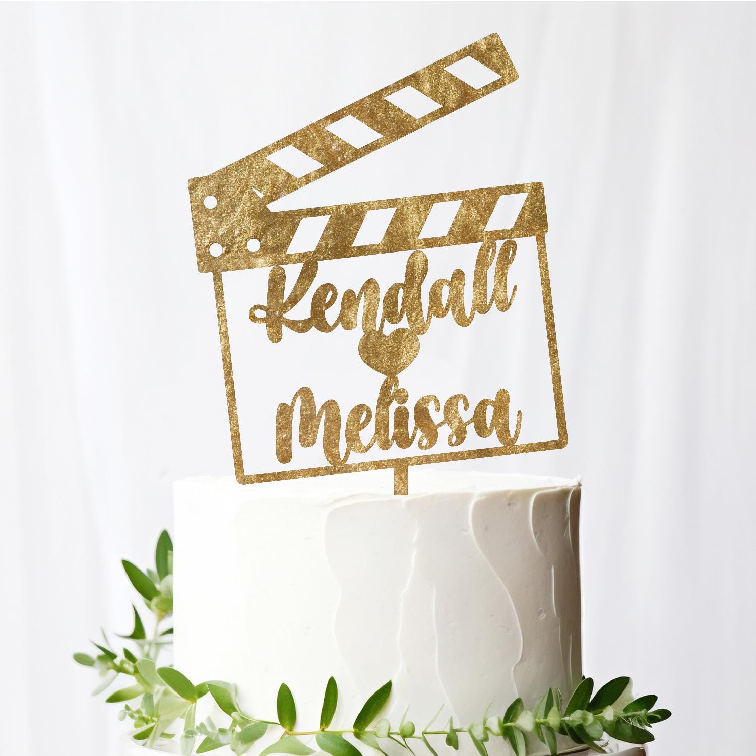 Hollywood Star Movie Clapper Board Wooden Wedding Cake Topper - Etsy