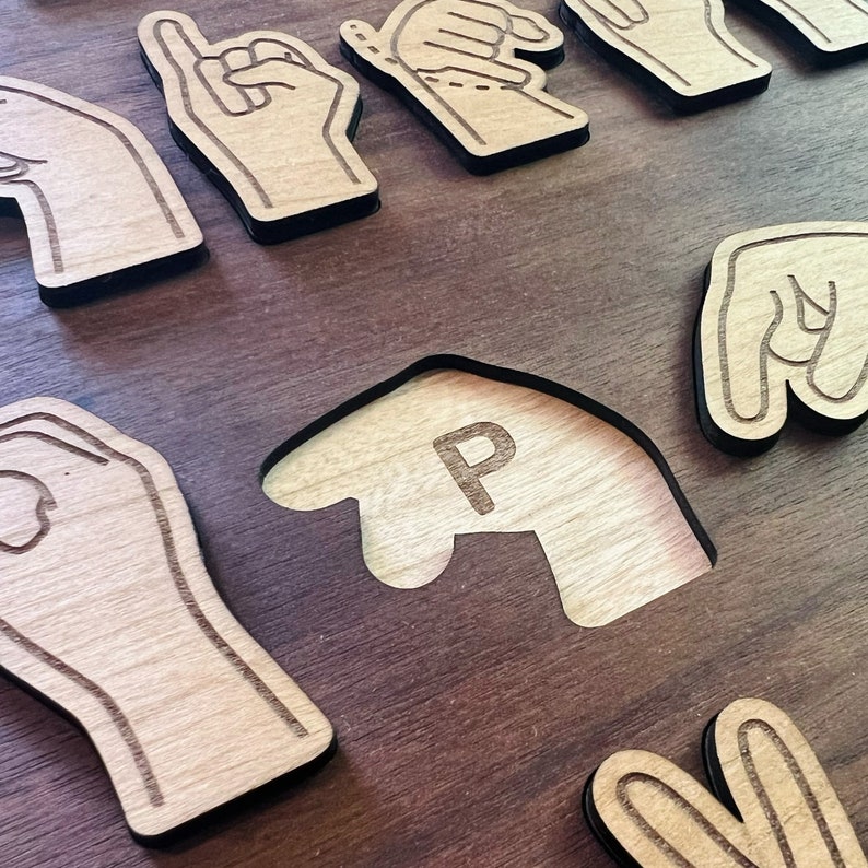 American Sign Language ASL Alphabet Puzzle Board - Etsy