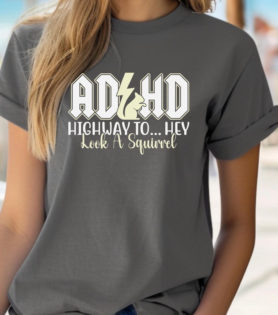 ADHD Shirts, Mental Health T-shirt, Funny Saying Graphic Tees, ADHD ...