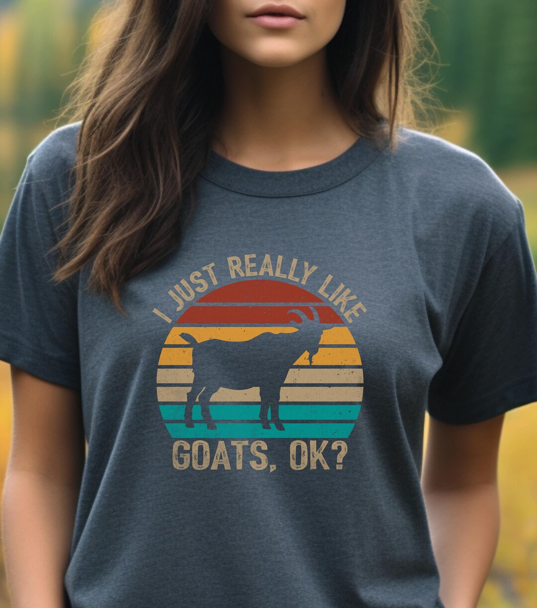 I Just Really Like Goats Shirt, Funny Goat Shirt, Goat Lover Shirt ...