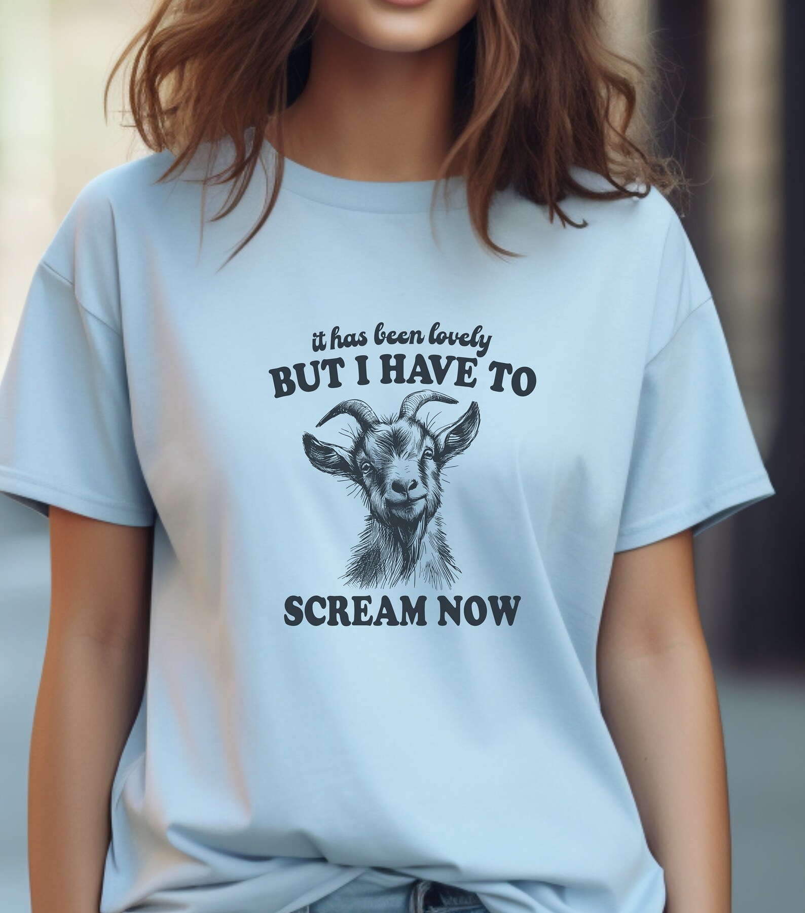 Goat Graphic Tee, Funny Farm Animal Shirt, Unique Quote Tshirt, It Has ...