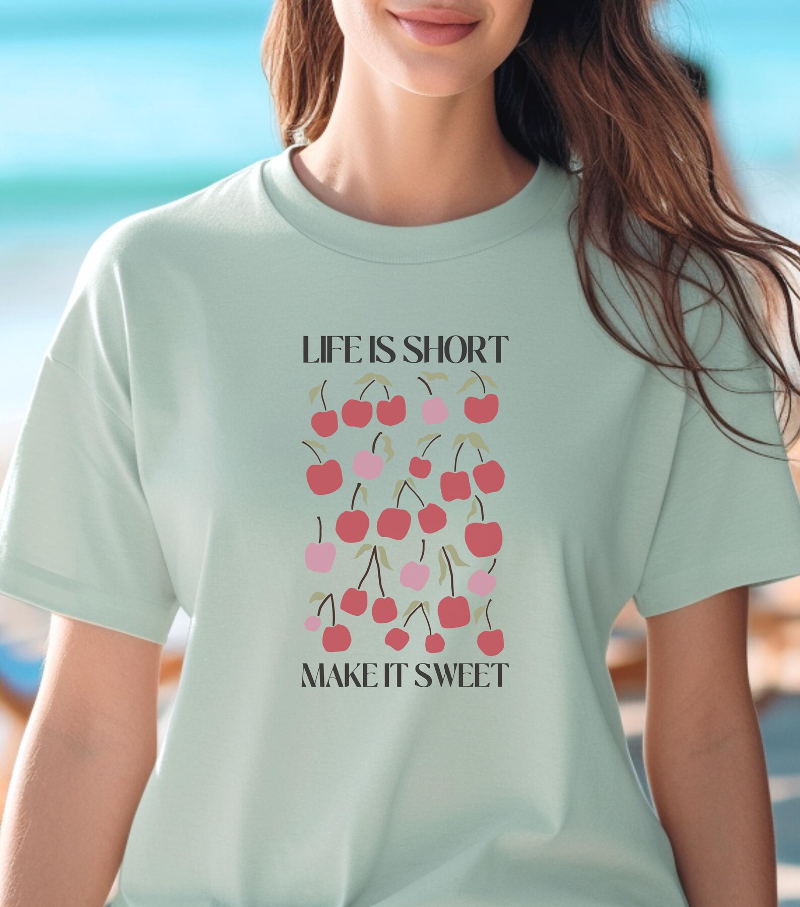 Cherries Tee, Life is Short Make It Sweet Shirt, Fruit Lover Gift ...