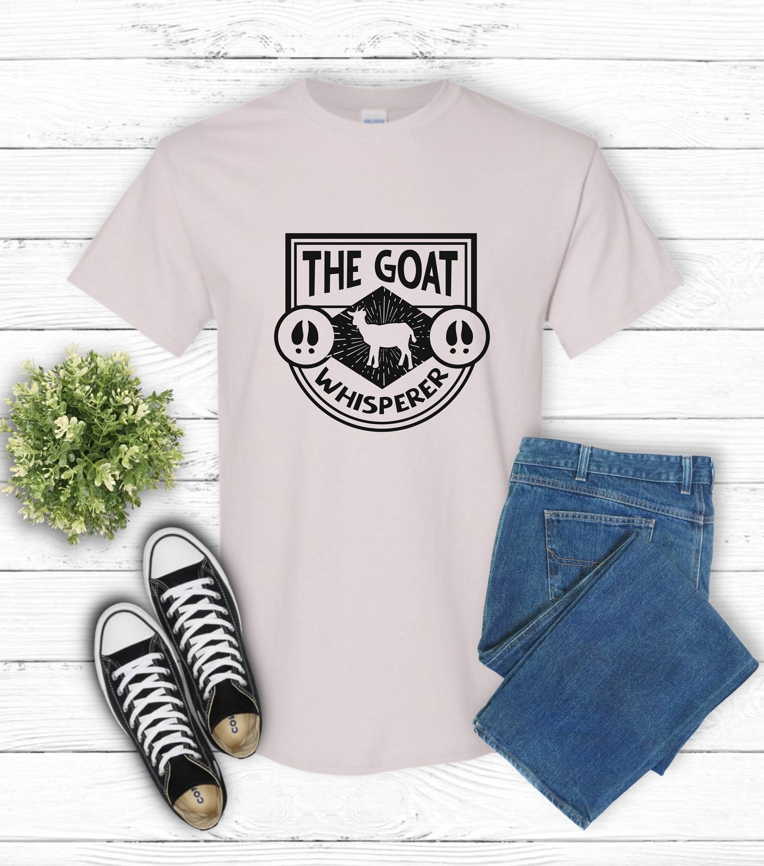 The Goat Whisperer T-shirt, Funny Animal Graphic Tee, Farm Life Shirt ...