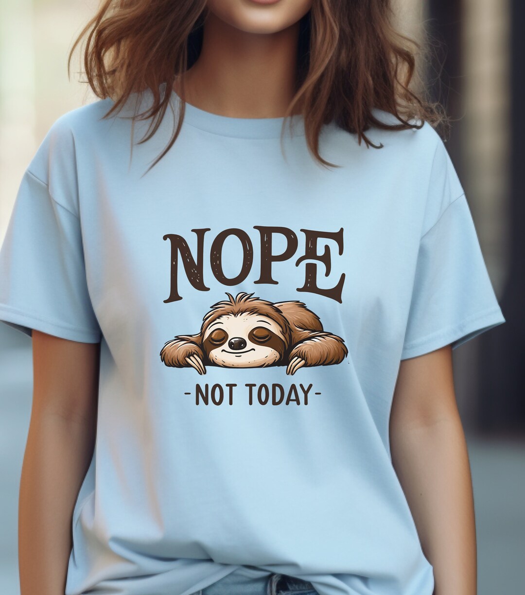 Funny Sloth Shirt,nope Not Today Sloth,meditating Sloth Tshirt,sloth T ...