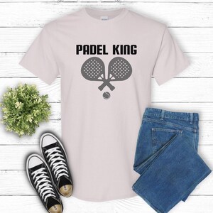 Padel King Unisex Tee Shirt - Fun Sports Graphic T-shirt, Tennis Lover ...