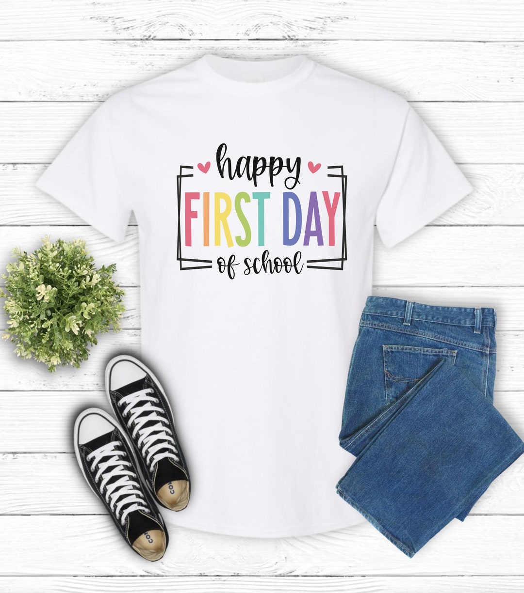 Kids Tee, Happy First Day of School Shirt, Back to School Gift ...