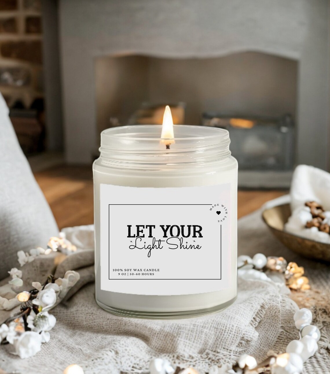 Let Your Light Shine Candle, Christian Gifts,encouragement Gift,bible ...