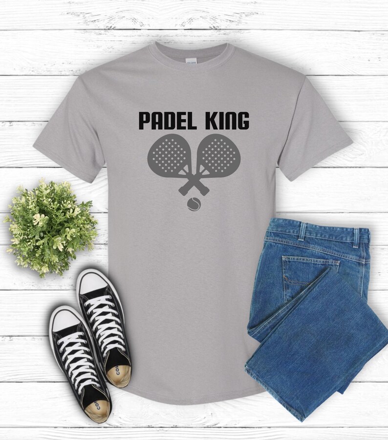 Padel King Unisex Tee Shirt - Fun Sports Graphic T-shirt, Tennis Lover ...