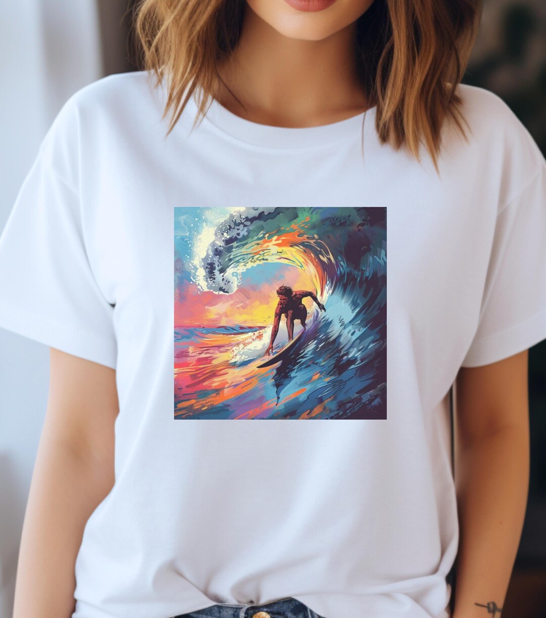 90s Surfer Vibes Unisex Tee, Retro Beach Graphic T-shirt, Vintage Wave ...