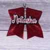 Neon Pink Glitter Mini Cheer Bow Keychain - Etsy
