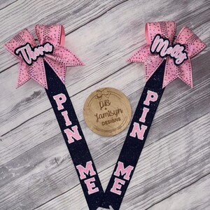 Light Pink Rhinestone Pin Me Ribbon - Etsy