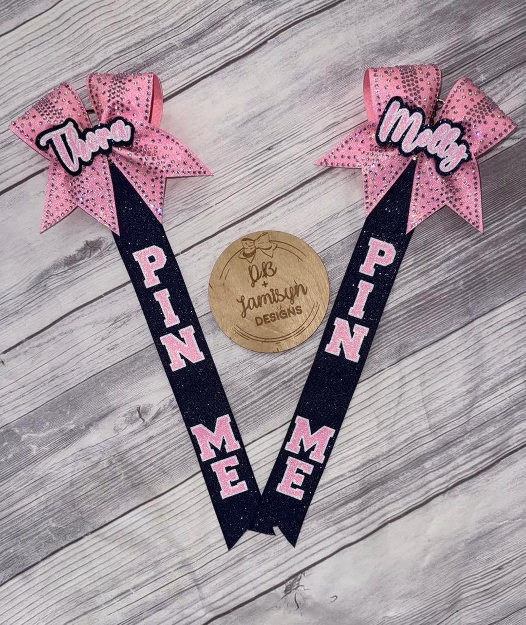 Light Pink Rhinestone Pin Me Ribbon - Etsy