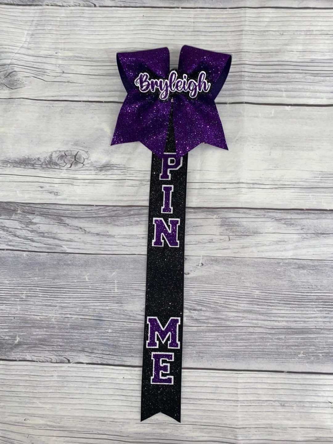 Purple Glitter Pin Me Ribbon - Etsy