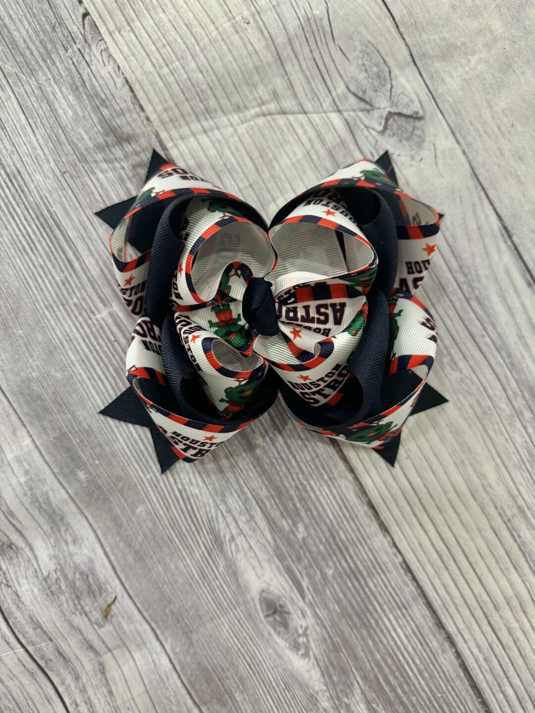 Astros Orbit Triple Layer Boutique Bow - Etsy